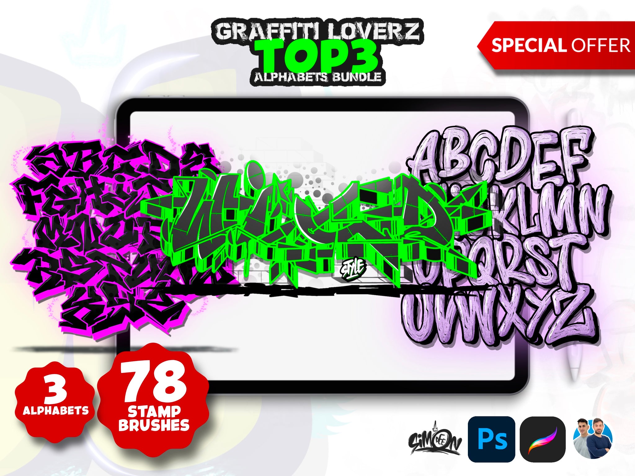 Top 3 Graffiti Loverz Alphabets Bundle – sim0ndee