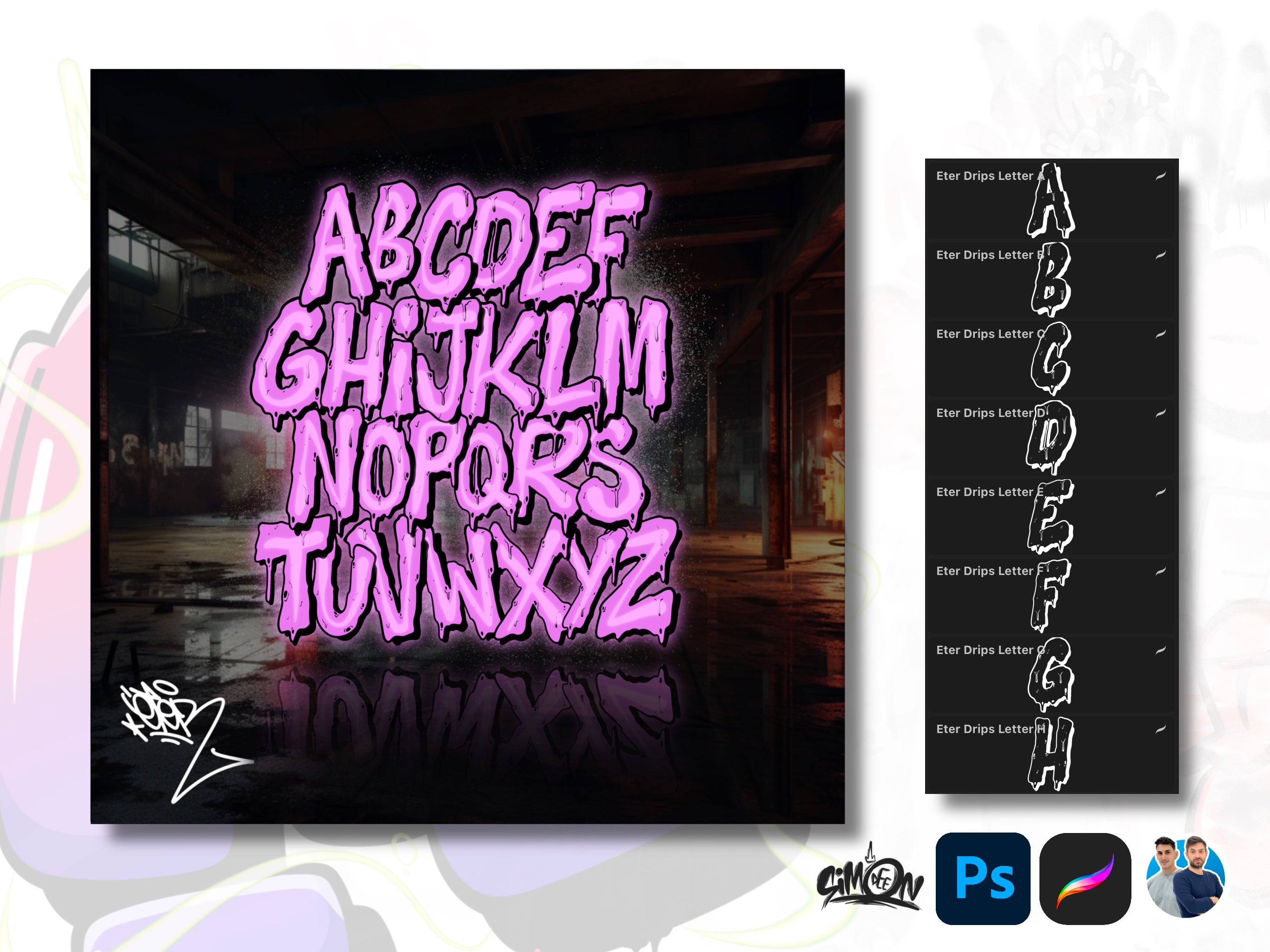 Top 3 Drips Alphabets Bundle – sim0ndee