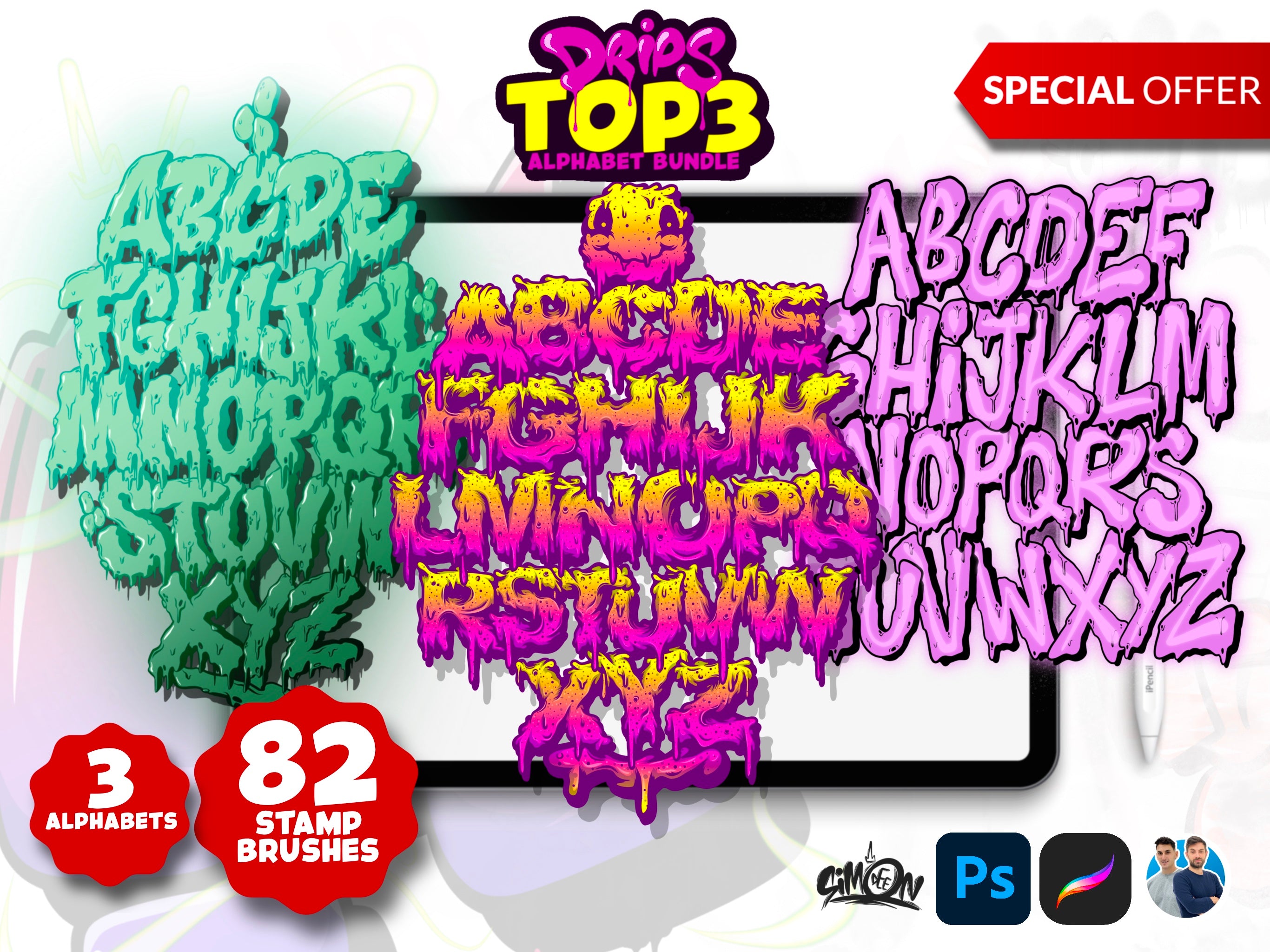 Top 3 Drips Alphabets Bundle – sim0ndee